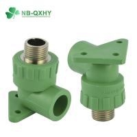 China PP-R Hot Water Male Thread Elbow with Brass 90deg Angle for sale
