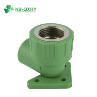 China PPR Pipe Fitting Female Thread Elbow Wall Plate Included for Hot Water Transportation for sale