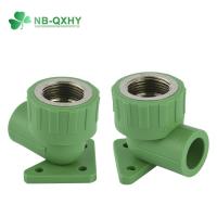 China PPR Pipe Fitting Female Thread Elbow Wall Plate Included for Hot Water Transportation for sale