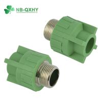 China Flexible Hot and Cold Water Pipes PPR Pipe Fitting Male Coupling with Brass for sale