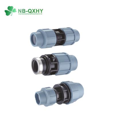 China Light Blue Type Pn16 PP Compression Fitting Made of 100% Material with Complete Size for sale