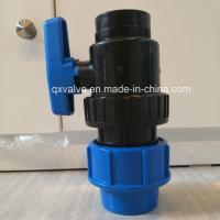 China 16mm to 110mm QX PP Union Valve with Connect Fittings of PP Compression Fittings Blue for sale