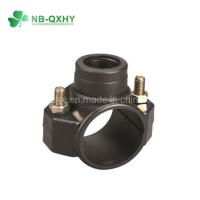 China Light Color PP Compression Fitting for Irrigation PP Clamp Saddle in 16mm-110mm 1/2
