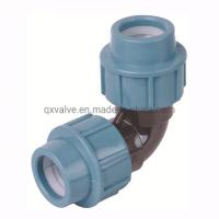China Injection Technology PP Pipe Fittings 90 Degree Elbow for Water Supply in Color Light for sale