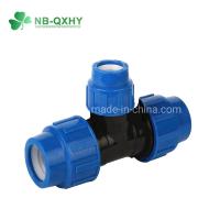 China Nice Color and Equal Elbow PP Compression Fittings for Deep Blue Irrigation Water for sale