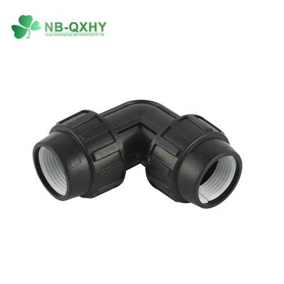 China 16mm/25mm/32mm/50mm Black PP Female Tee Compression Fittings for and Durable Plumbing for sale