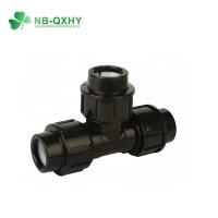 China 16mm/25mm/32mm/50mm Black PP Female Tee Compression Fittings for and Durable Plumbing for sale