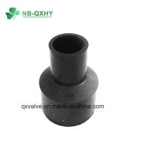 China HDPE Pipe Fittings Butt Fusion Reducer with Pn10 Pressure Rating Black Oxide Finish for sale