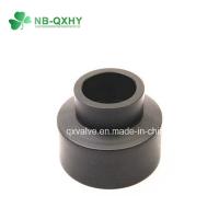 China HDPE Pipe Fittings Butt Fusion Reducer with Pn10 Pressure Rating Black Oxide Finish for sale