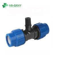 China Complete Size PP Compression Fitting Male Tee for Agricultural Irrigation Pipe Systems for sale