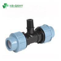 China Complete Size PP Compression Fitting Male Tee for Agricultural Irrigation Pipe Systems for sale