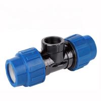 China QX Multiple Color PP Compression Fittings for Irrigation 45deg Angle Pipe Connector Tee for sale