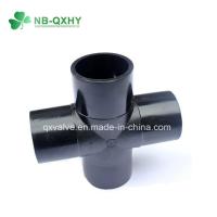 China Water Supply Pn16 HDPE Cross Fitting with Round Head Code and 45deg Lateral for sale