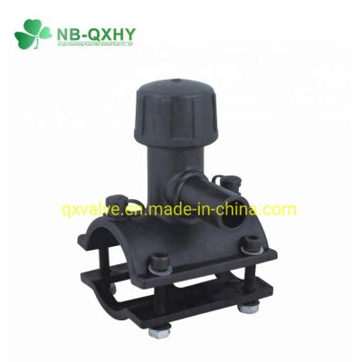 China HDPE Electrofusion Tapping Saddle Pipe Fittings for DIN Standard SDR17 Wall Thickness for sale
