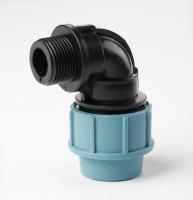 China Direct Connection PP Compression Fittings Italy 90 Deg Equal Elbow for Irrigation for sale