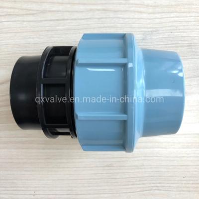 China PP Compression Fitting Pipe Coupling Joint Female Adapter 63mm with Long Service Life for sale