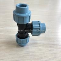 China Light Color Italy PP Compression Fittings Water Plastic 3 Way Tee Wall Thickness Pn10 for sale