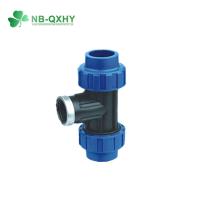 China Complete Size PP Compression Equal Tee Pipe Fittings Pn16 Wall Thickness for Benefit for sale