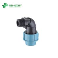 China Equal PP Compression Fittings Elbow Pipes 90 Degree Elbow for Irrigation Water Supply for sale
