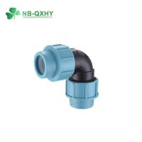 China Equal PP Compression Fittings Elbow Pipes 90 Degree Elbow for Irrigation Water Supply for sale