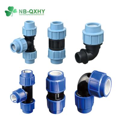 China PP Compression Pipe Fitting for Sanitary Plumbing 45deg Angle and Pn10 Wall Thickness for sale