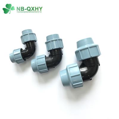 China Irrigation Italian Type Pn16 90 Degree Elbow HDPE Pipe Fittings PP Compression Fitting for sale
