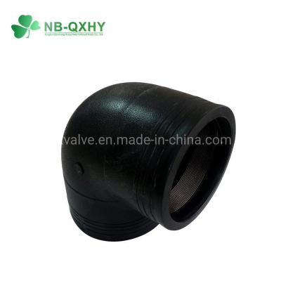 China PE100 HDPE 90 Elbow for Water Supply Plastic Electrofusion Fittings DIN Standard for sale