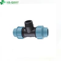 China PP Male Adapter Reducing Tee Blue Pn 16 Pipe Fittings Customized Request Customization for sale