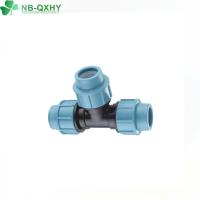 China PP Male Adapter Reducing Tee Blue Pn 16 Pipe Fittings Customized Request Customization for sale