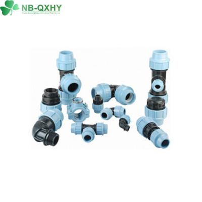 China QX PP Compression Quick Connect Pipe Fittings for Water Supply 16mm to 110mm Flexible for sale