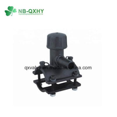 China PE Gas Pipe Fitting PE100 HDPE Saddle Clamp with Wall Thickness SDR13.6 and US 2/Piece for sale
