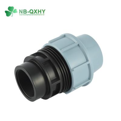 China 16mm to 110mm PP Compression Fittings Plastic Female Adapter for Irrigation Color Light for sale
