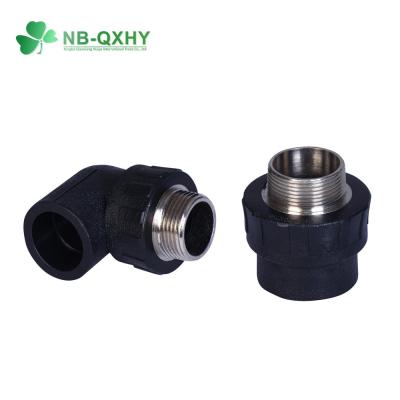 China PE Buttfusion Fittings HDPE Pipe Fitting Round Male Elbow Adapter and Injection Finish for sale