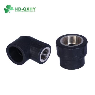 China Lateral 90deg Standard GB Water Supply HDPE Fittings Female Metal Threaded Elbow Adapter for sale