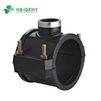 China Black PP Compression Clamp Saddle Single Outlet for Welding Connection of Equal Pipes for sale