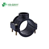 China Black PP Compression Clamp Saddle Single Outlet for Welding Connection of Equal Pipes for sale