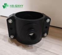 China Black PP Compression Clamp Saddle Single Outlet for Welding Connection of Equal Pipes for sale