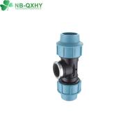 China 100% Material Female Tee PP Water Pipe Fitting with Reinforcing Ring for sale