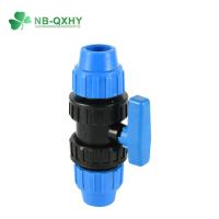 China Complete Size PP Ball Valve Compression Valve Male Valve for Irrigation System for sale