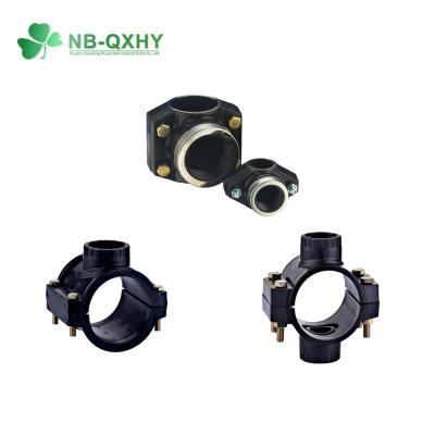 China NB-QXHY Standard Plastic PP PE HDPE Galvanized Stainless Steel Pn16 Clamp Saddle for Water Pipe for sale
