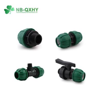 China PP Compression Single Double Union Ball Valve for Irrigation Made of Casting Material for sale
