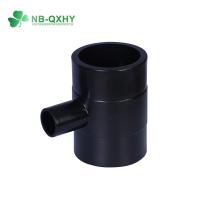 China Black Reducing Tee HDPE Butt Fusion Fitting for Gas and Water Distribution System for sale
