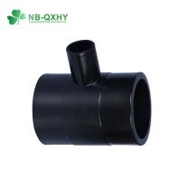 China Black Reducing Tee HDPE Butt Fusion Fitting for Gas and Water Distribution System for sale