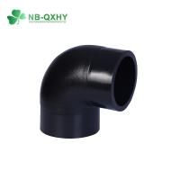 China QX HDPE 90 Degree Elbow Pipe Fitting for Water Supply 20mm to 355mm Made for sale