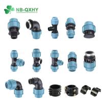 China Customization Blue Water PP/Polypropylene Elbow Compression Tube Fitting for Irrigation for sale