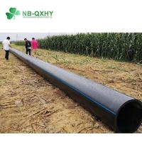 China HDPE Plastic Polyethylene PE Pipe Water Supply Tube with Blue Stripe Customized Request for sale
