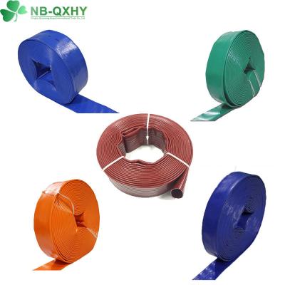 China Colorful Agricultural PVC Layflat Hose 1-8 Inch for Watering Irrigation Efficiency for sale