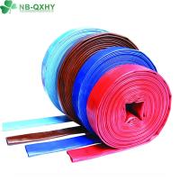China High Pressure Agriculture Irrigation Layflat Hose 4 Inch Green Thickness 1mm-4mm for sale