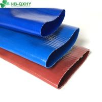 China 1mm-4mm Thickness Colorful PVC Layflat Plastic Discharge Hose for Agriculture Irrigation for sale