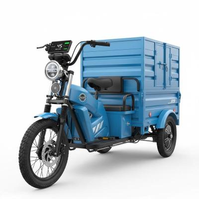 China Lithium ion Battery Electric Cargo Tricycle Including Hydraulic Braking Front Shock Absorber Maximum Speed 30 to 50 Km per Hour Ideal for Urban Logistics for sale